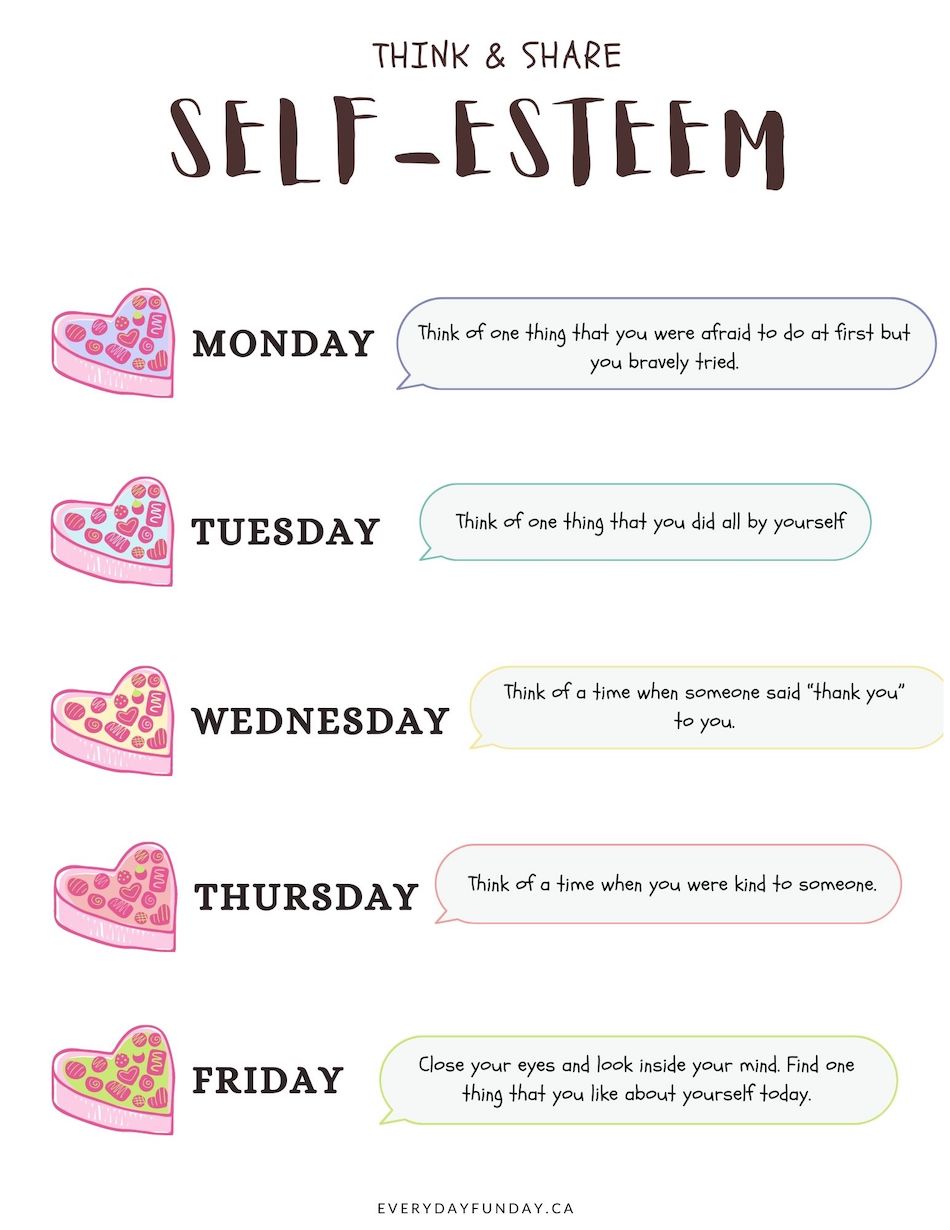 Think & Share: Daily Self-Esteem Activity – Everyday Funday